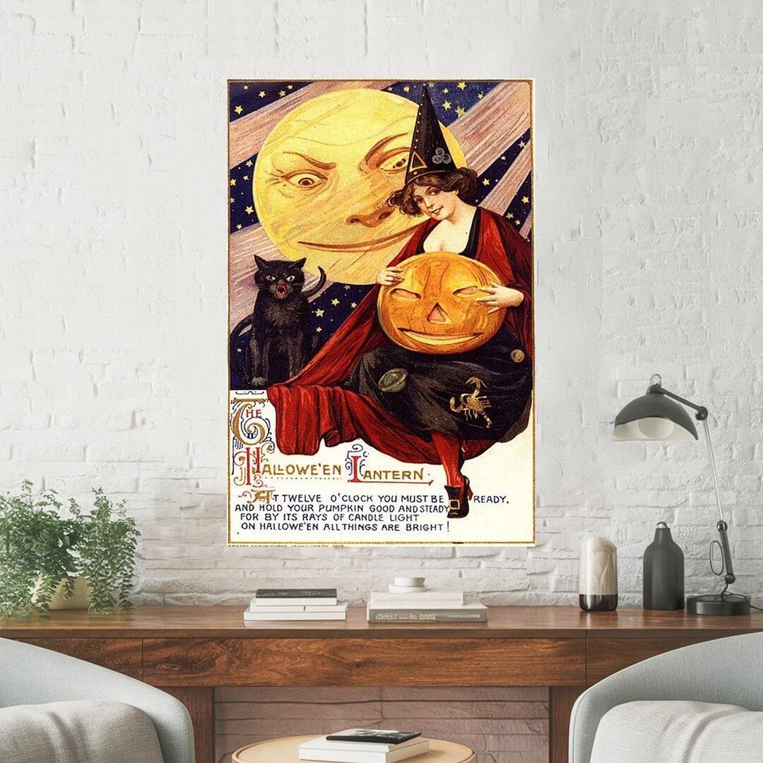 Vintage Halloween Chant Poster Print Wall Decor Reproduction Retro ...