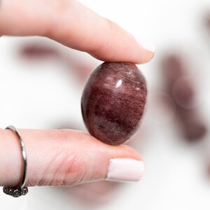 Strawberry Quartz Tumbled Stone | Natural Strawberry Quartz Crystals - Etsy