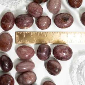 Strawberry Quartz Tumbled Stone | Natural Strawberry Quartz Crystals - Etsy