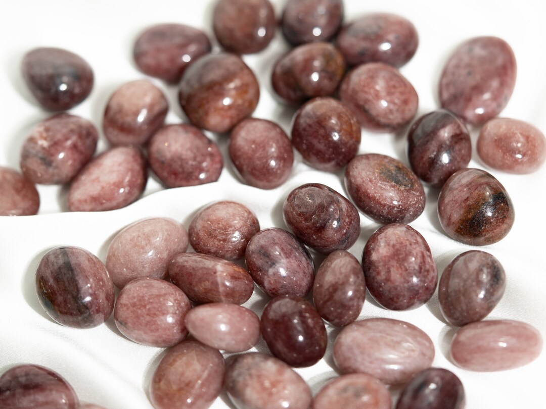 Strawberry Quartz Tumbled Stone | Natural Strawberry Quartz Crystals - Etsy