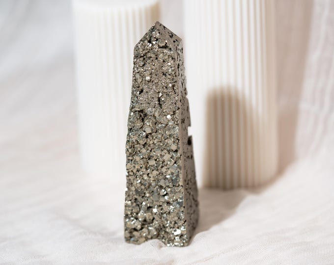 Pyrite Tower | Natural Pyrite Crystal Obelisk - Etsy