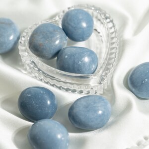 Angelite Tumbled Stone | Natural Angelite Crystals - Etsy
