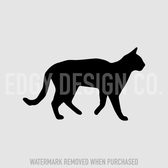 Single Design Cat Walk Silhouette SVG File Perfect for Clipart - Etsy
