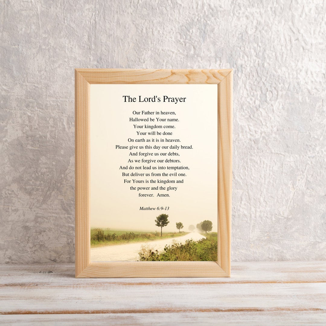 The Lord's Prayer Digital Print the Lord's Prayer Printable - Etsy