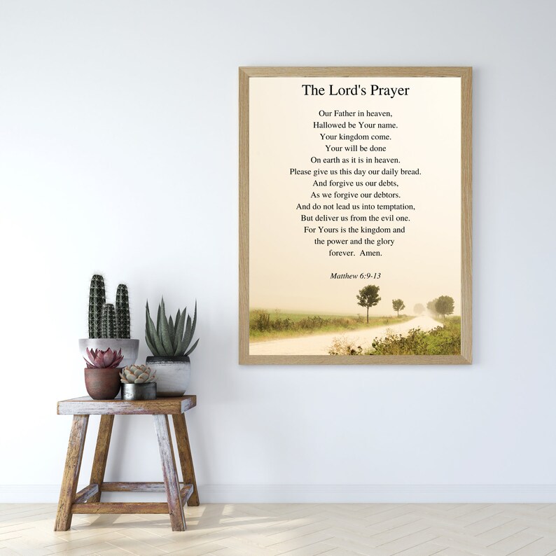 The Lord's Prayer Digital Print the Lord's Prayer Printable - Etsy
