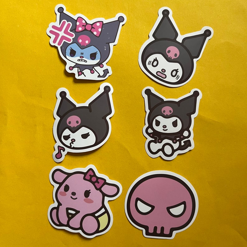 100pcs Cartoon Cute Kuromi Stickers Skateboard Guitar Laptop - Etsy