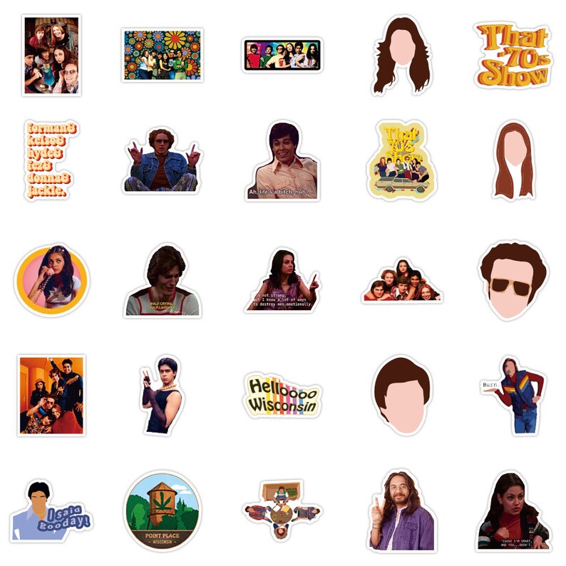 50pcs That 70s' Show Stickers Skateboard Guitar Laptop - Etsy