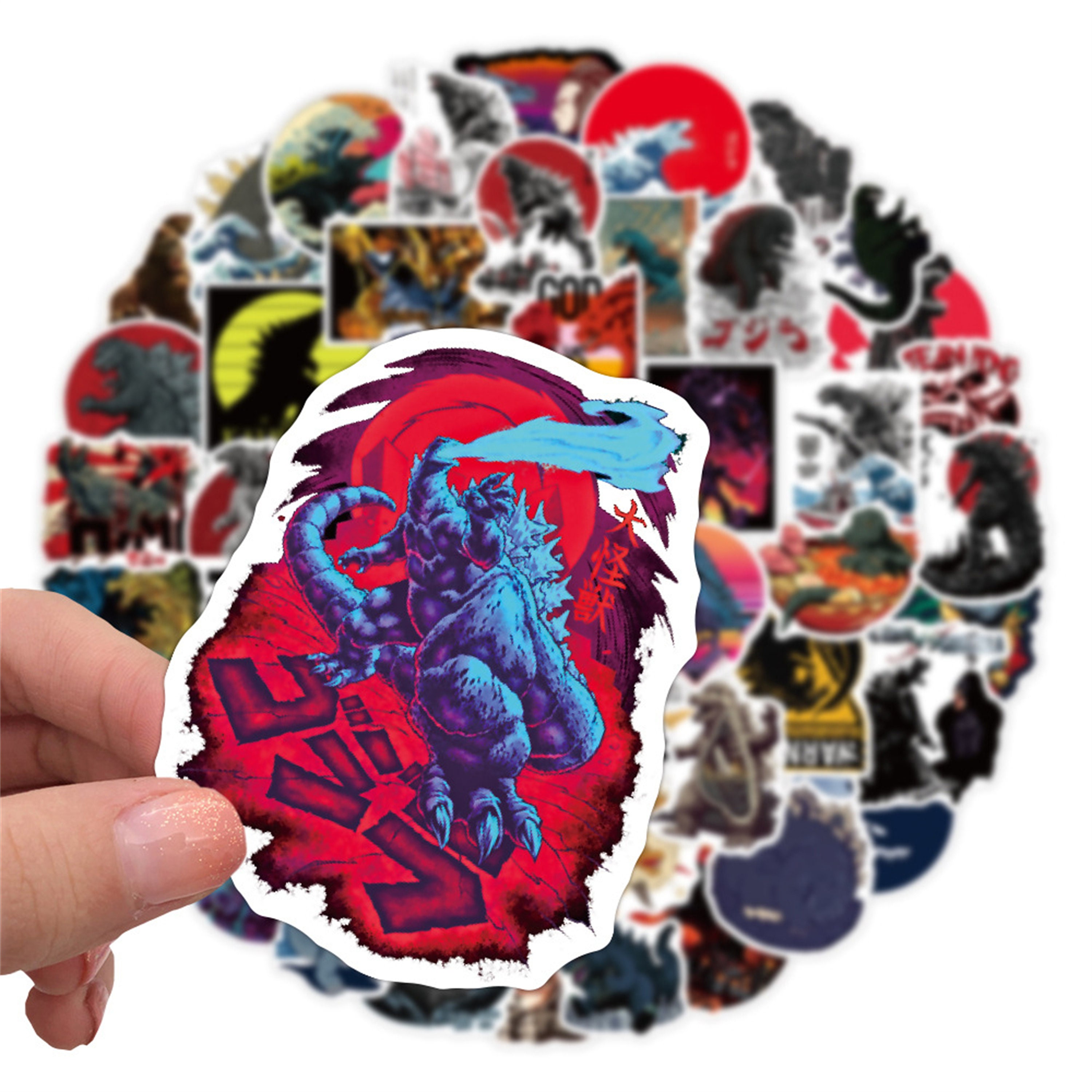 100 Uds Godzilla vs Kong pegatinas monopatín guitarra Laptop - Etsy México