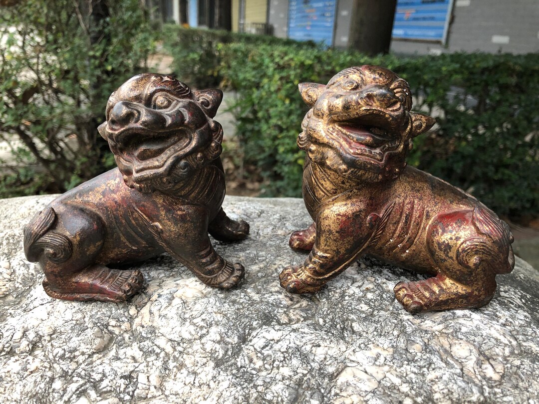 VTG Metal Dragon Pixiu Beast Statue, Home Feng Shui Blessing Fortune ...