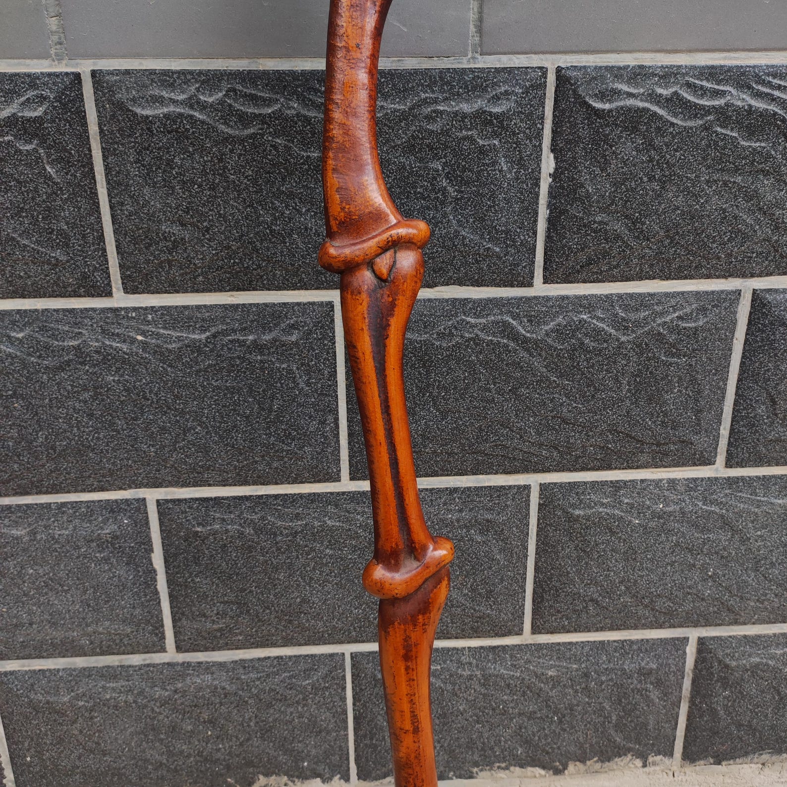 Solid Wood Rare Fine Cane Walking Stick Hand Carved Exquisite Animal ...