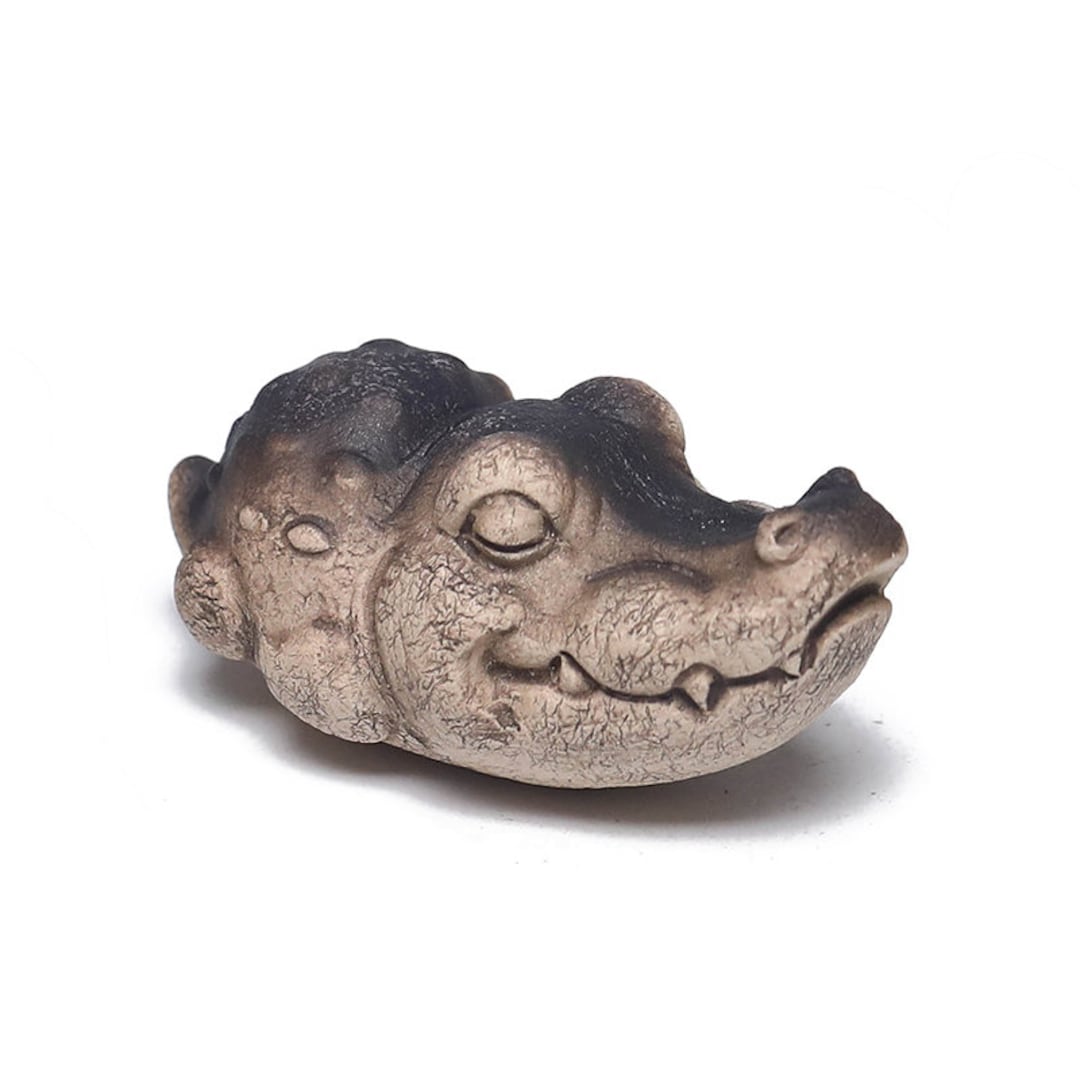 Ceramic Alligator Figurine Killer Mini Crocodile Paperweight Showpiece ...