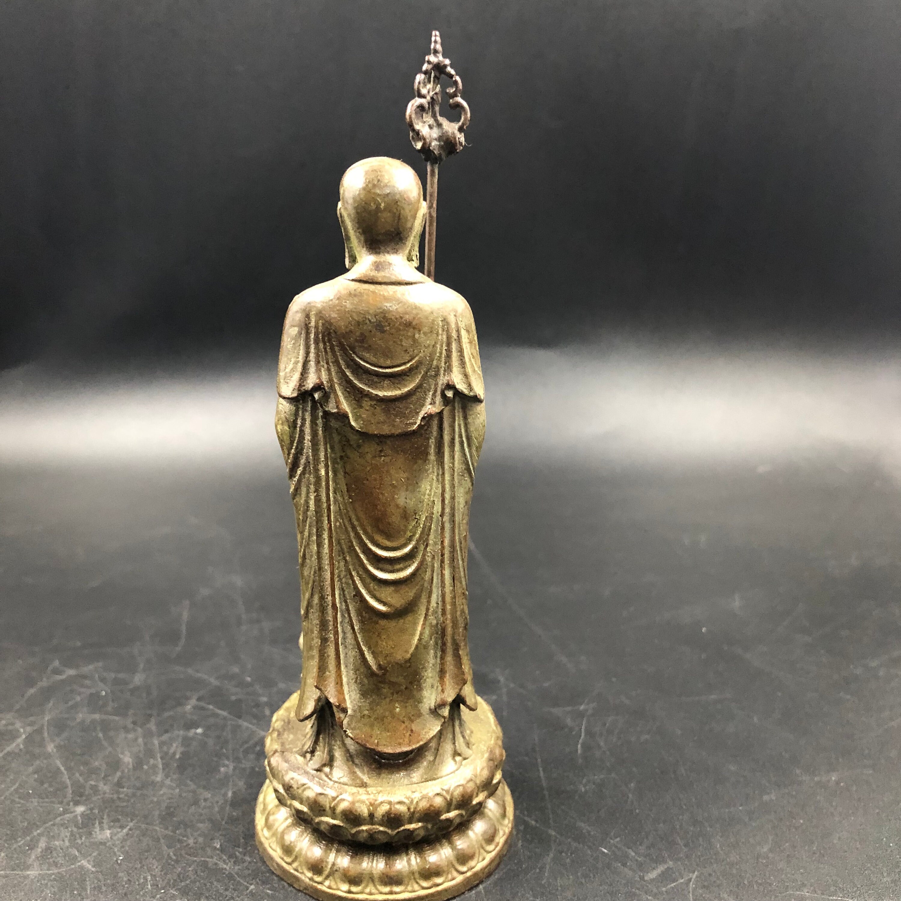 Pure Copper Ksitigarbha Bodhisattva Standing Posture Dizang Pusa Copper ...