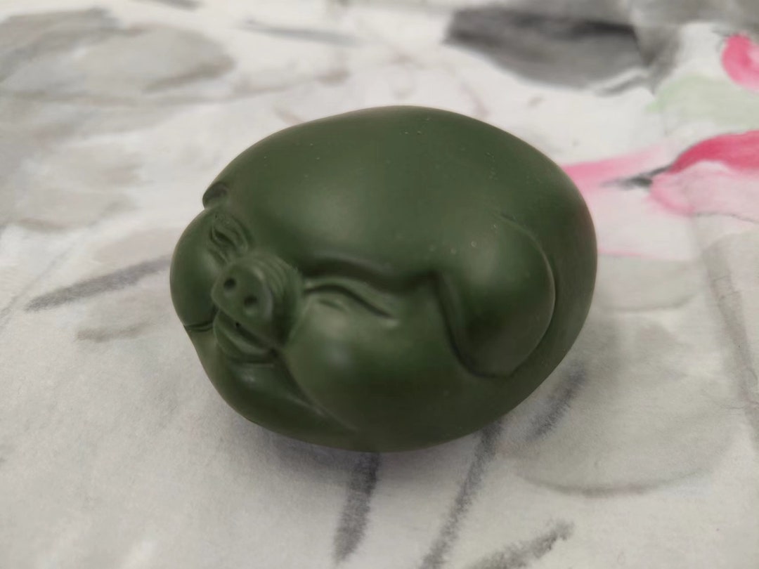 Purple Pig Tea Pet Handmade Zisha Tea Pet Pig Home Office Outdoor Decor ...