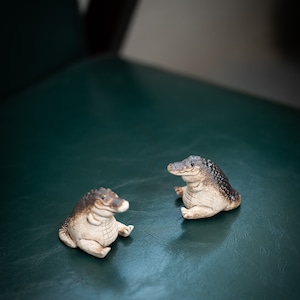 Ceramic Alligator Figurine Killer Crocodile Paperweight Showpiece ...