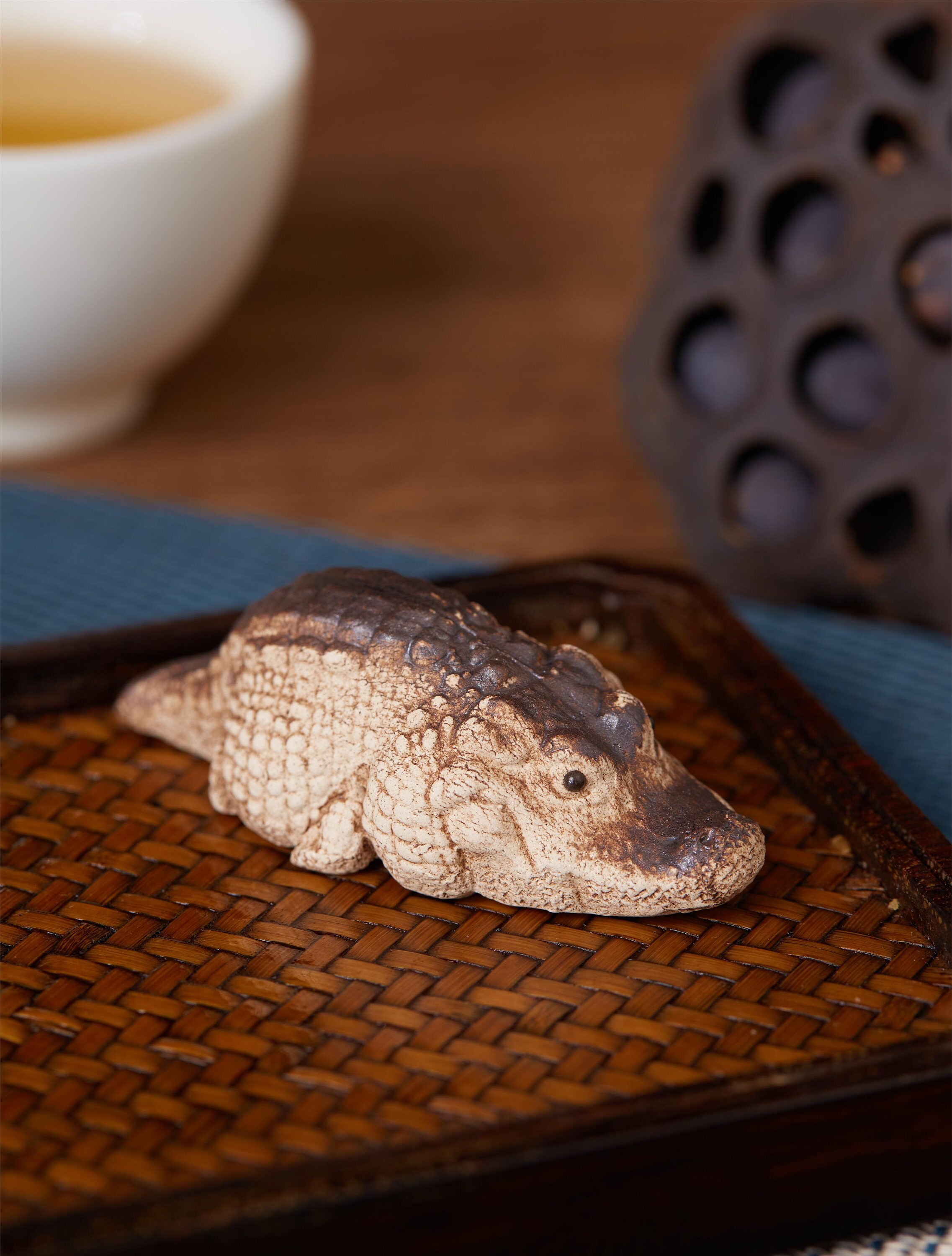 Lovely Miniature Crocodile Figurine Porcelai Purple Clay - Etsy