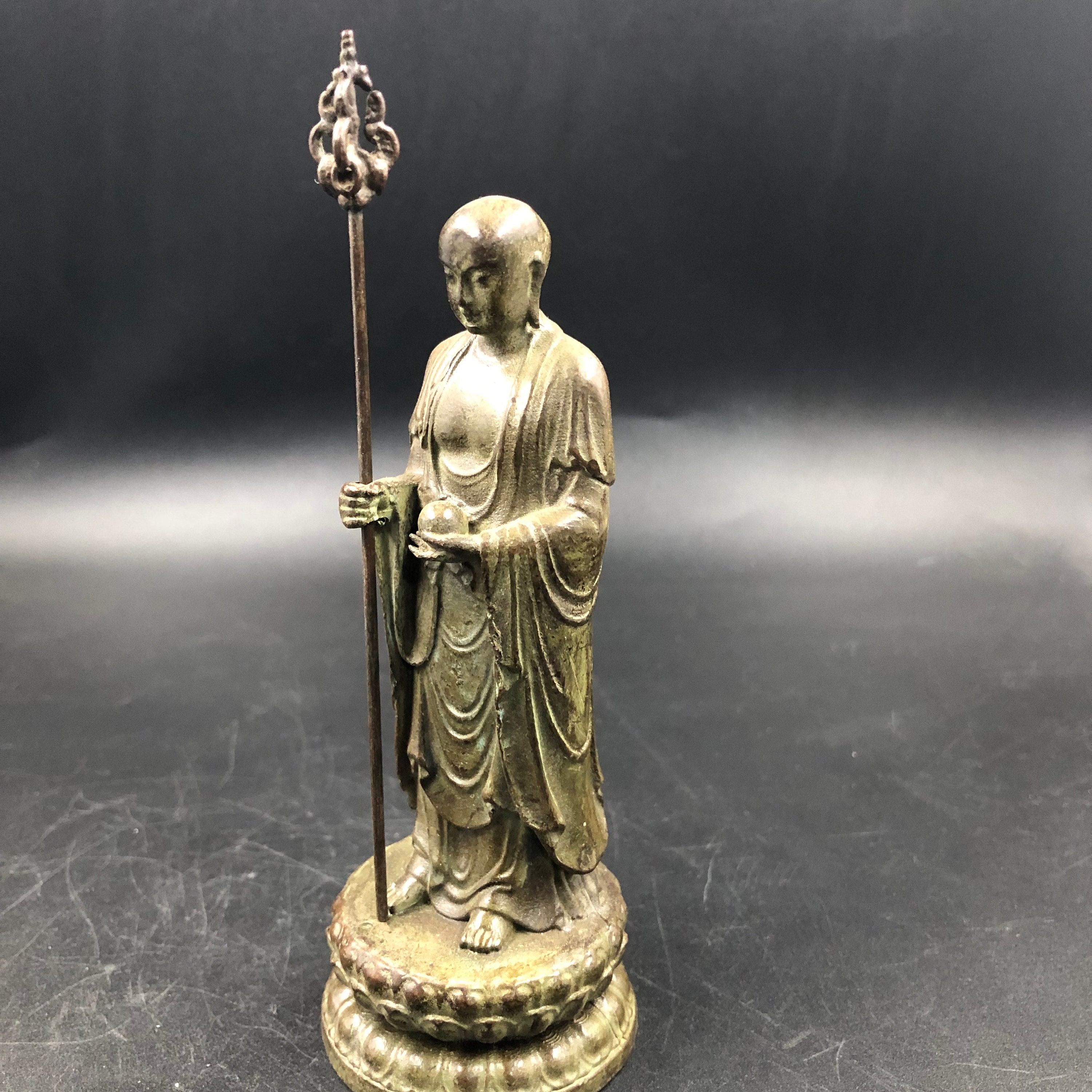 Pure Copper Ksitigarbha Bodhisattva Standing Posture Dizang Pusa Copper ...