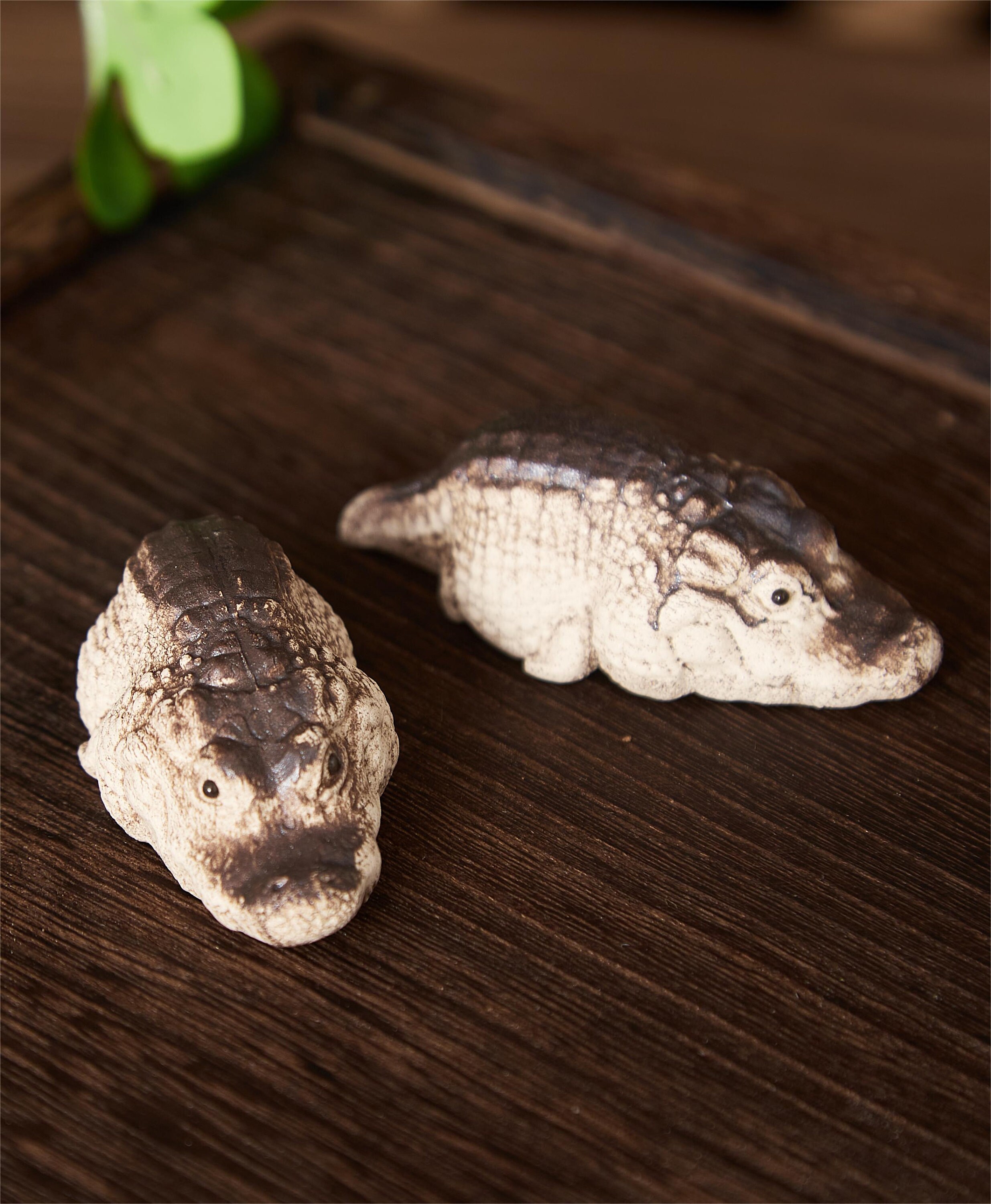 Lovely Miniature Crocodile Figurine Porcelai Purple Clay - Etsy