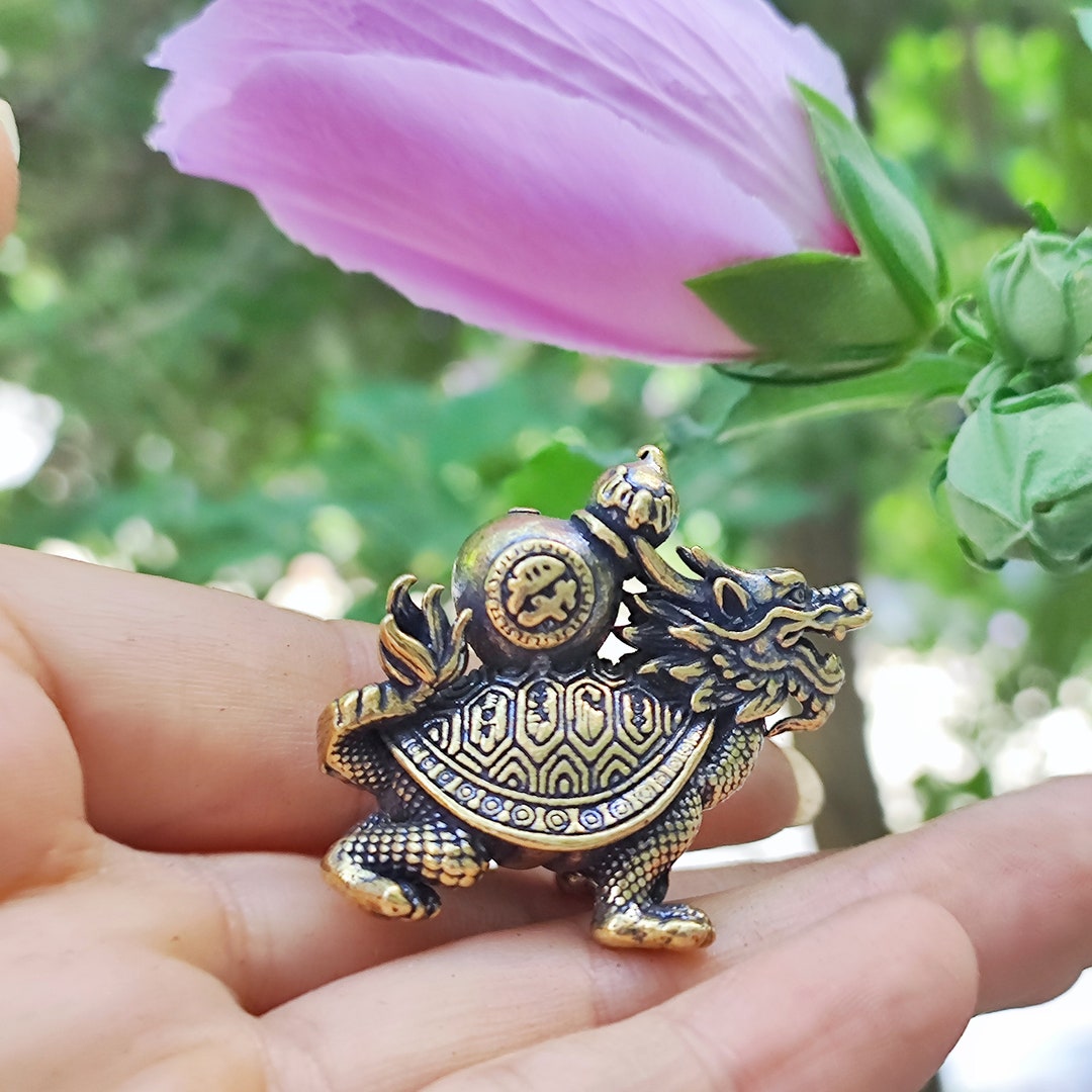 Copper Dragon Turtle Statue Figurine Home Decoration Brass Vintage Statue,wild Animal Sculpture ...