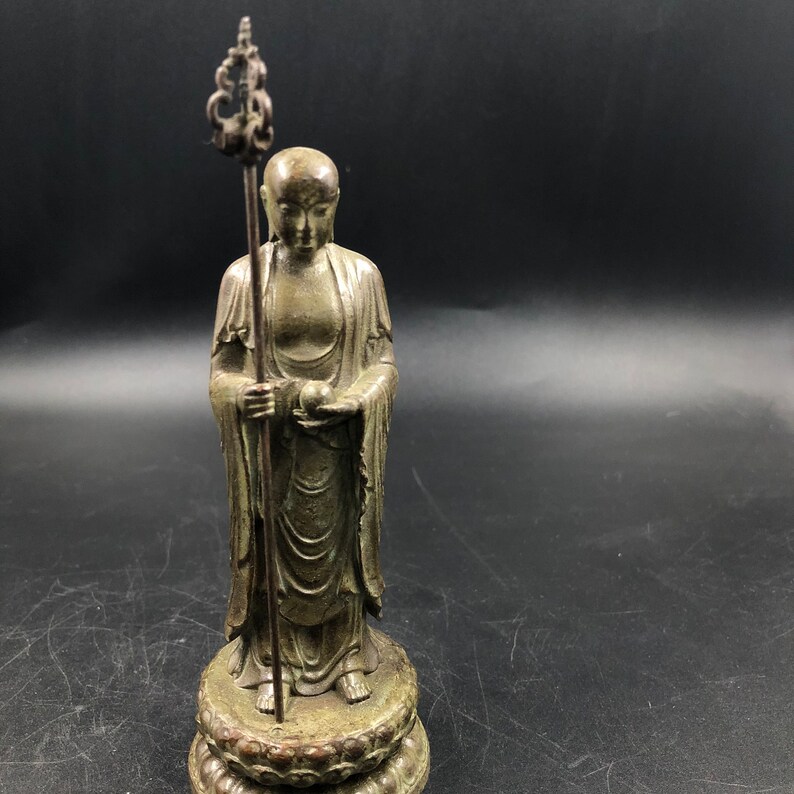 Pure Copper Ksitigarbha Bodhisattva Standing Posture Dizang Pusa Copper ...