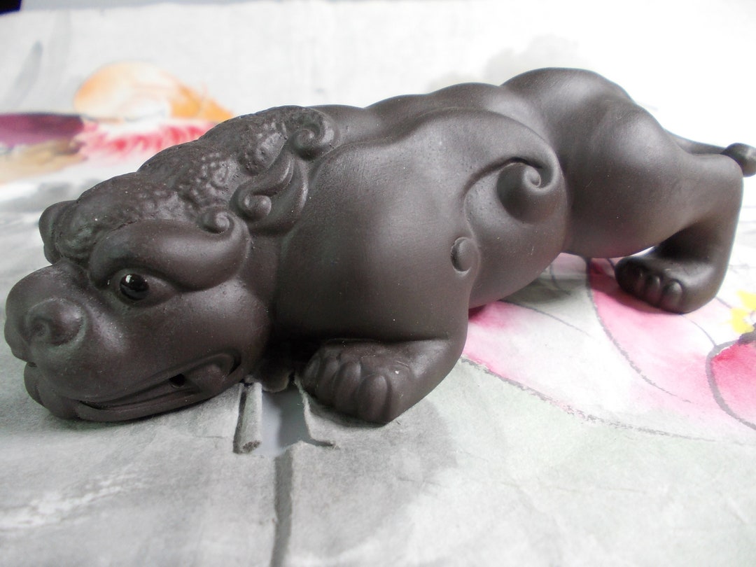 Purple Pixiu Tea Pet Handmade Zisha Tea Pet Pixiu Home Office - Etsy