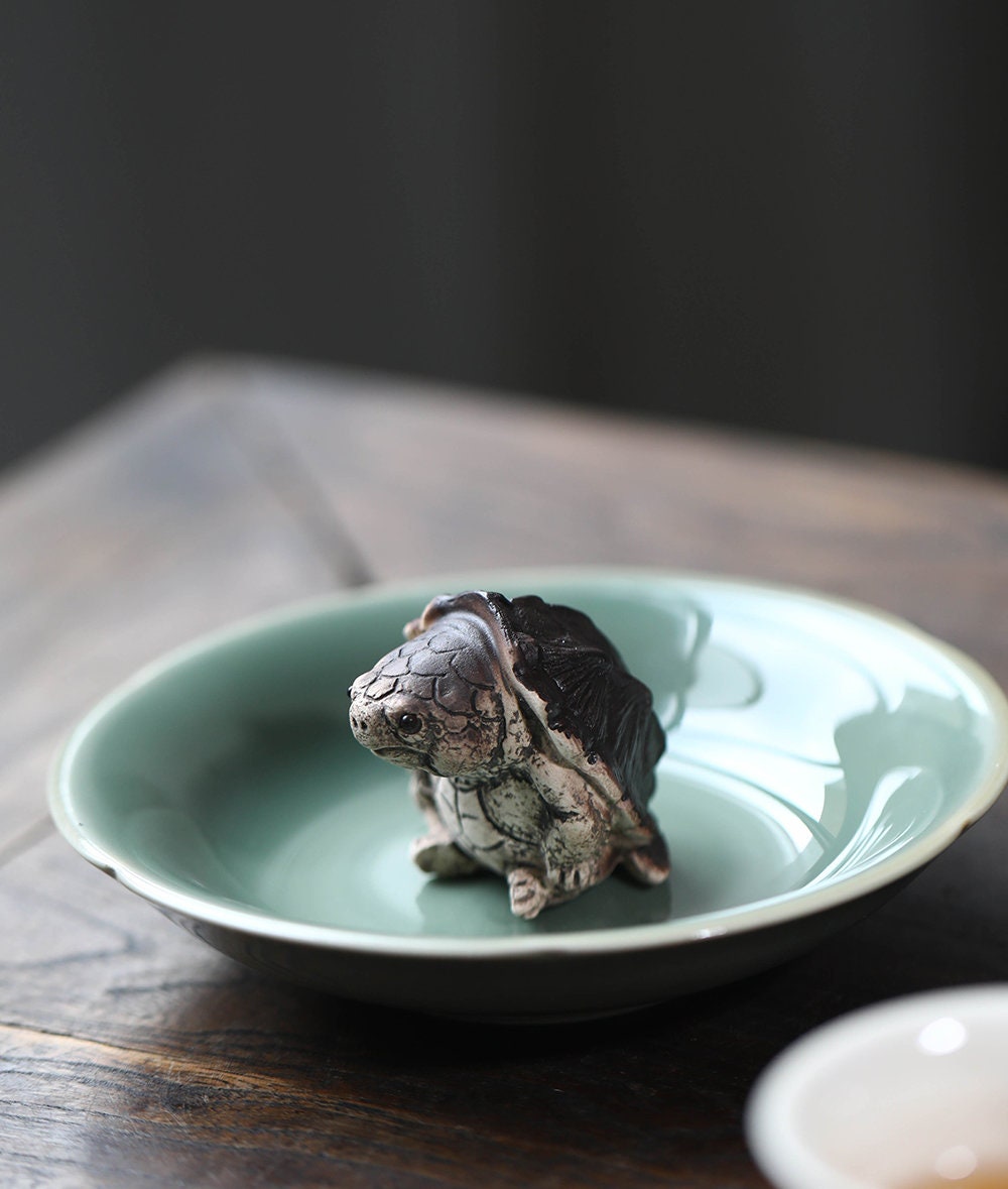 Ceramic Alligator Figurine Mini Snapping Turtle Paperweight Showpiece ...