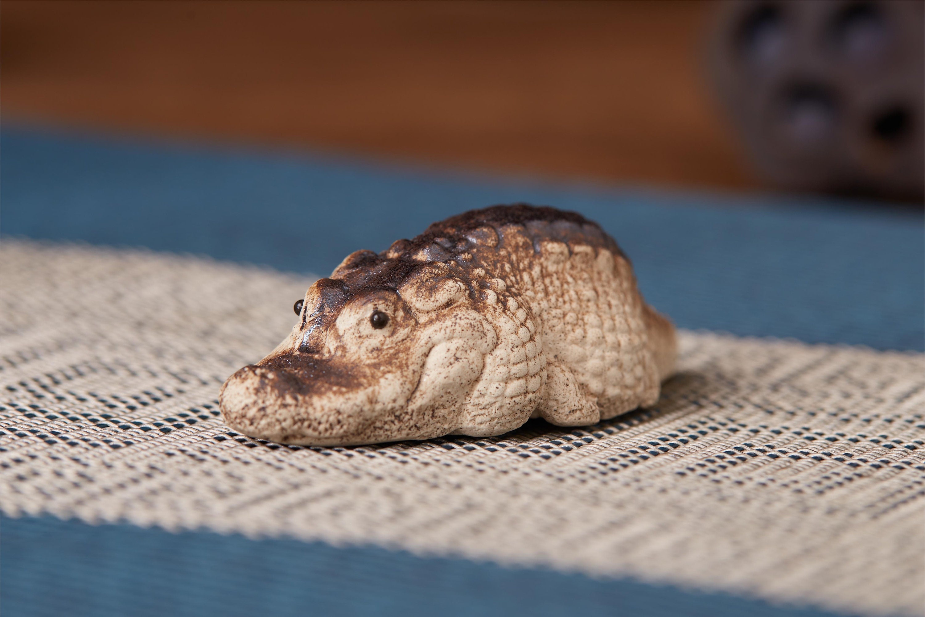Lovely Miniature Crocodile Figurine Porcelai Purple Clay - Etsy