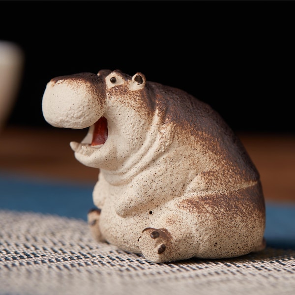Hippo Figurine - Etsy