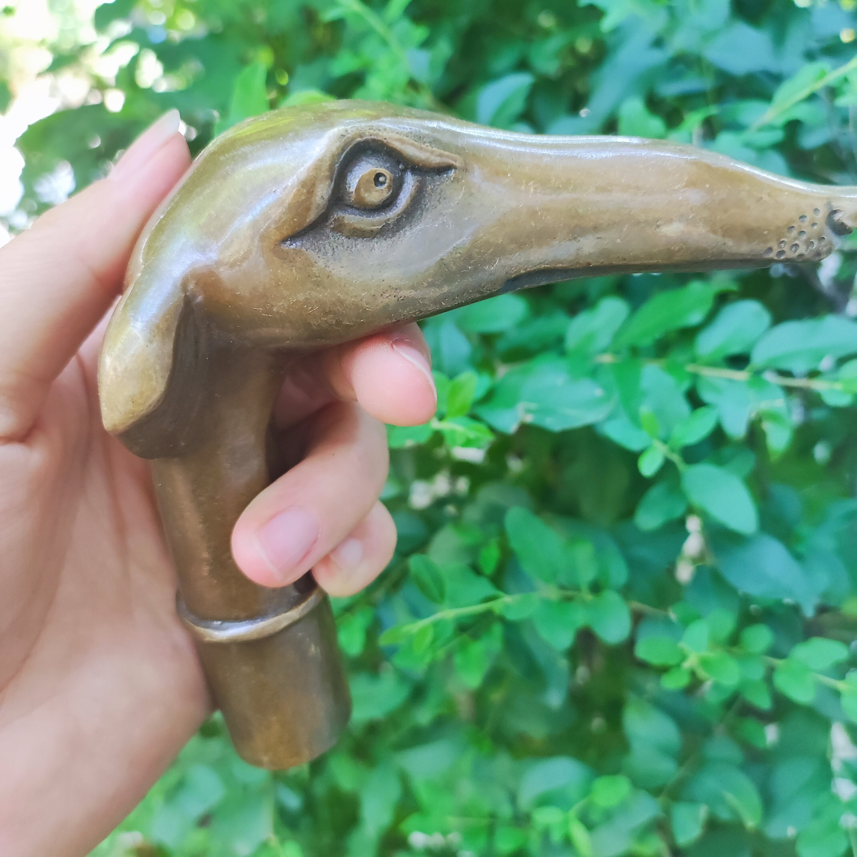 Solid Copper Dragon Head Cane Ornament Fence Tip Animal Dragon Handle ...