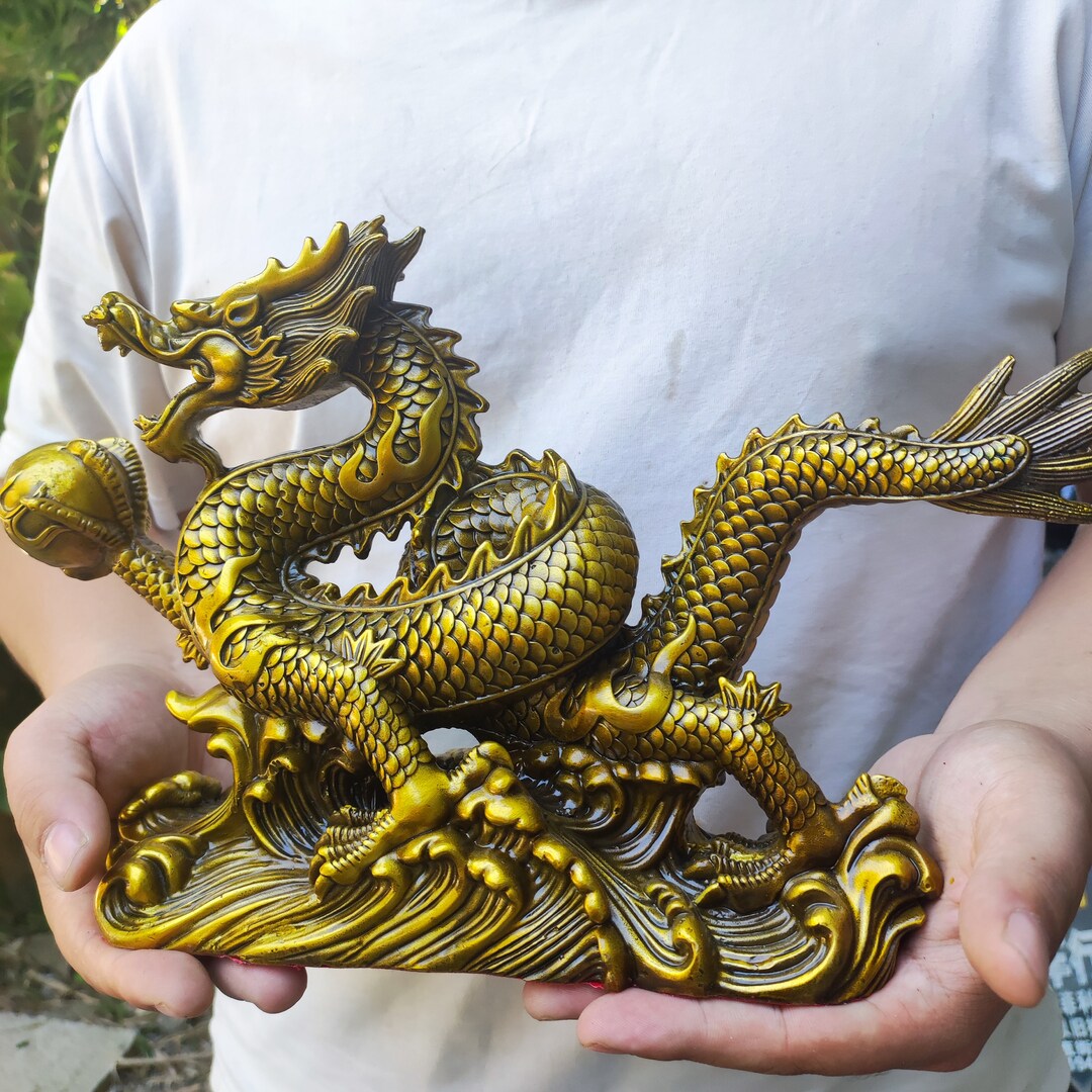 Huge Brass Dragon Statue 2024 Year of the Dragon Statue Chinese Zodiac ...