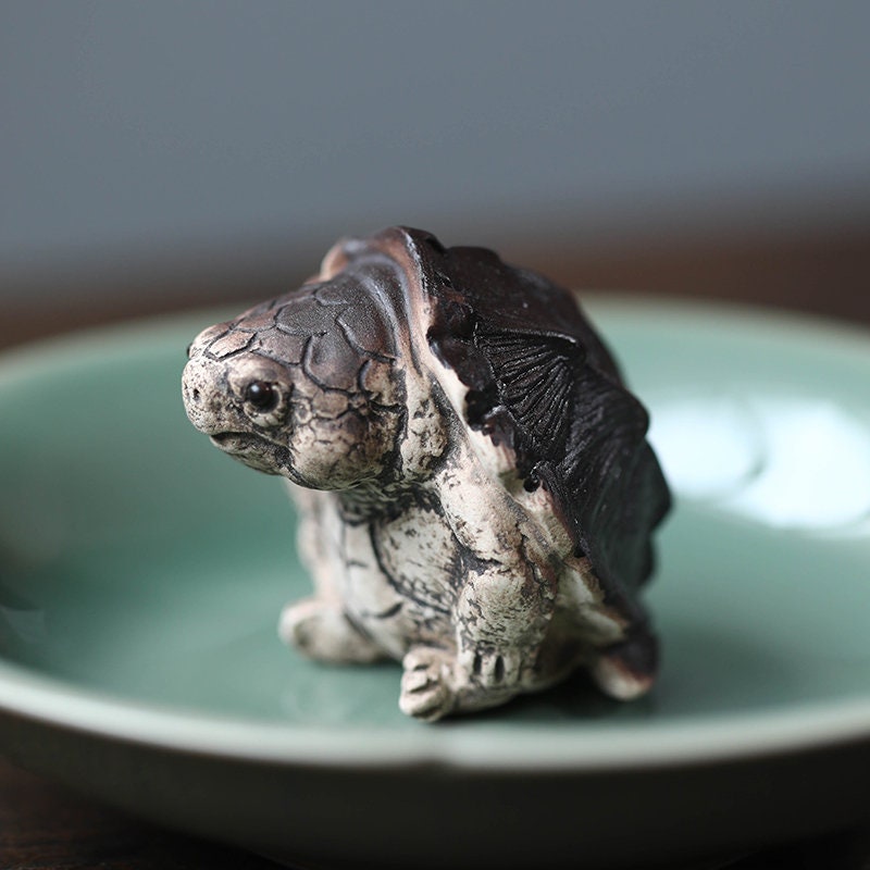 Ceramic Alligator Figurine Mini Snapping Turtle Paperweight Showpiece ...
