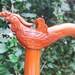 Solid Wood Vintage Bird Cane Walking Stick Hand Carved Bird Crutch Cane ...