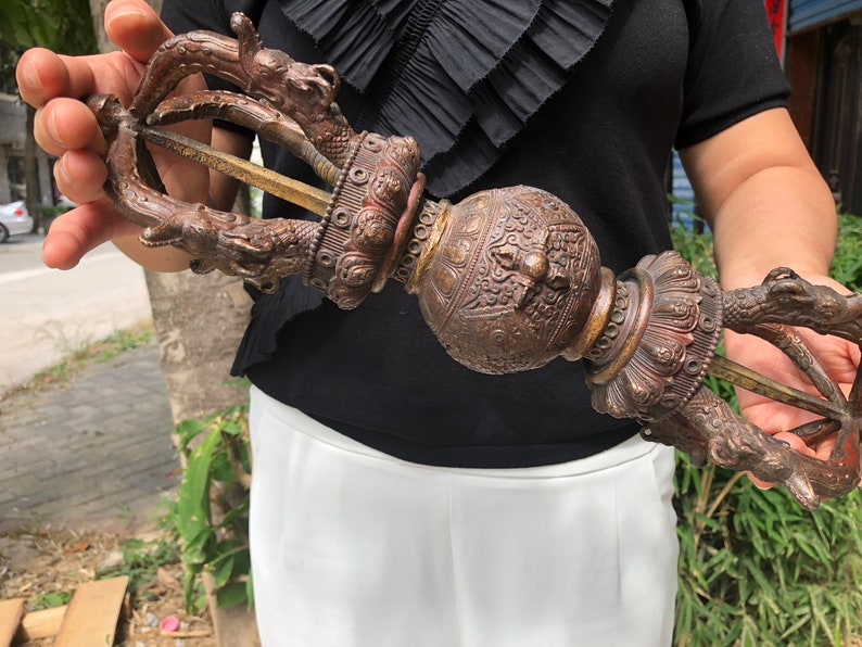Big Antique Vintage Tibetan Nepal Buddha Tantra Buddhism Esoteric Eight ...