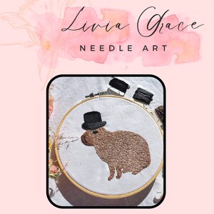 Capybara Embroidery Pattern - Etsy