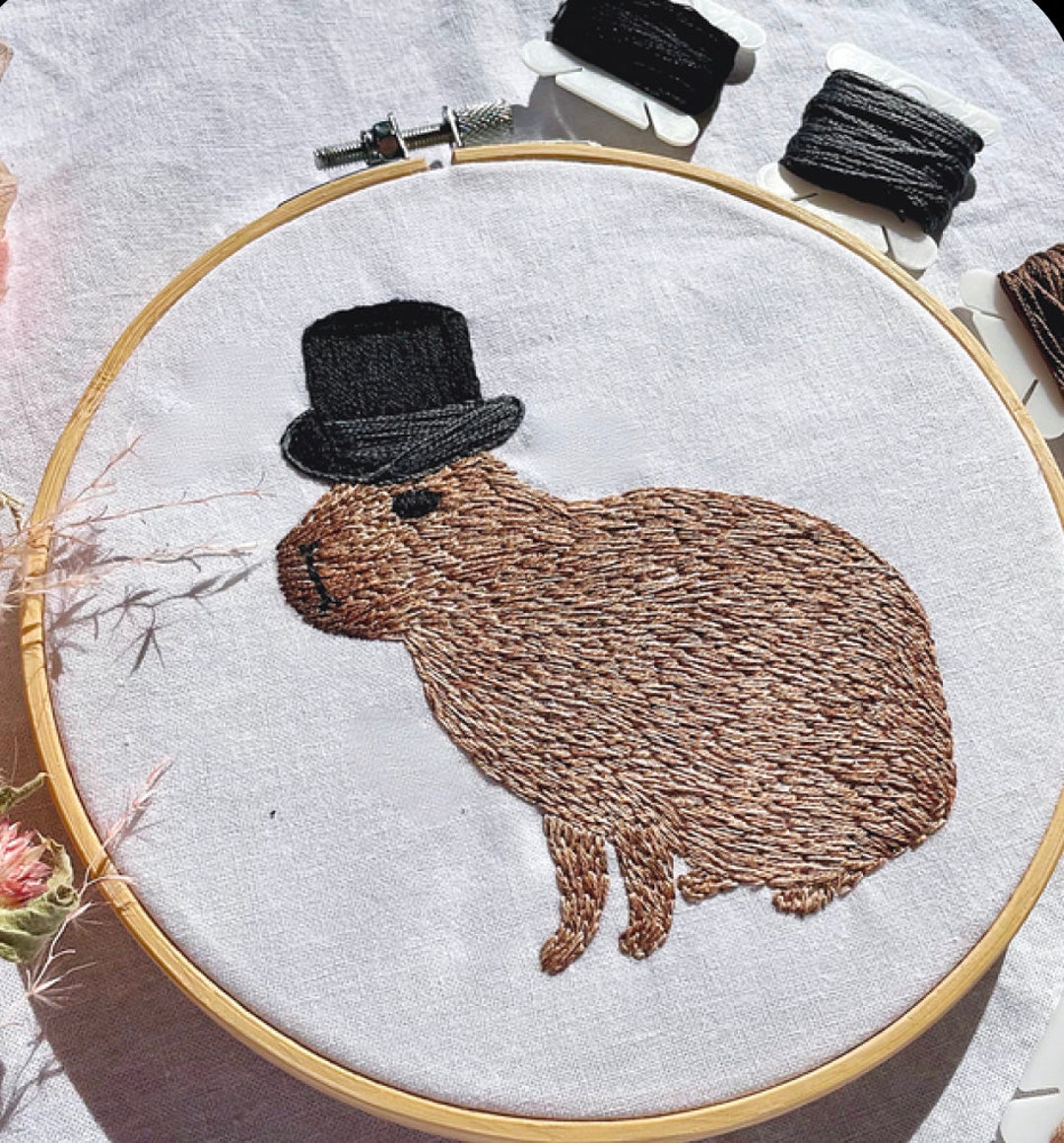 Capybara Embroidery Pattern - Etsy