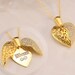 Personalized Angel Wings Necklace Engraved Name Heart Pendant Custom ...