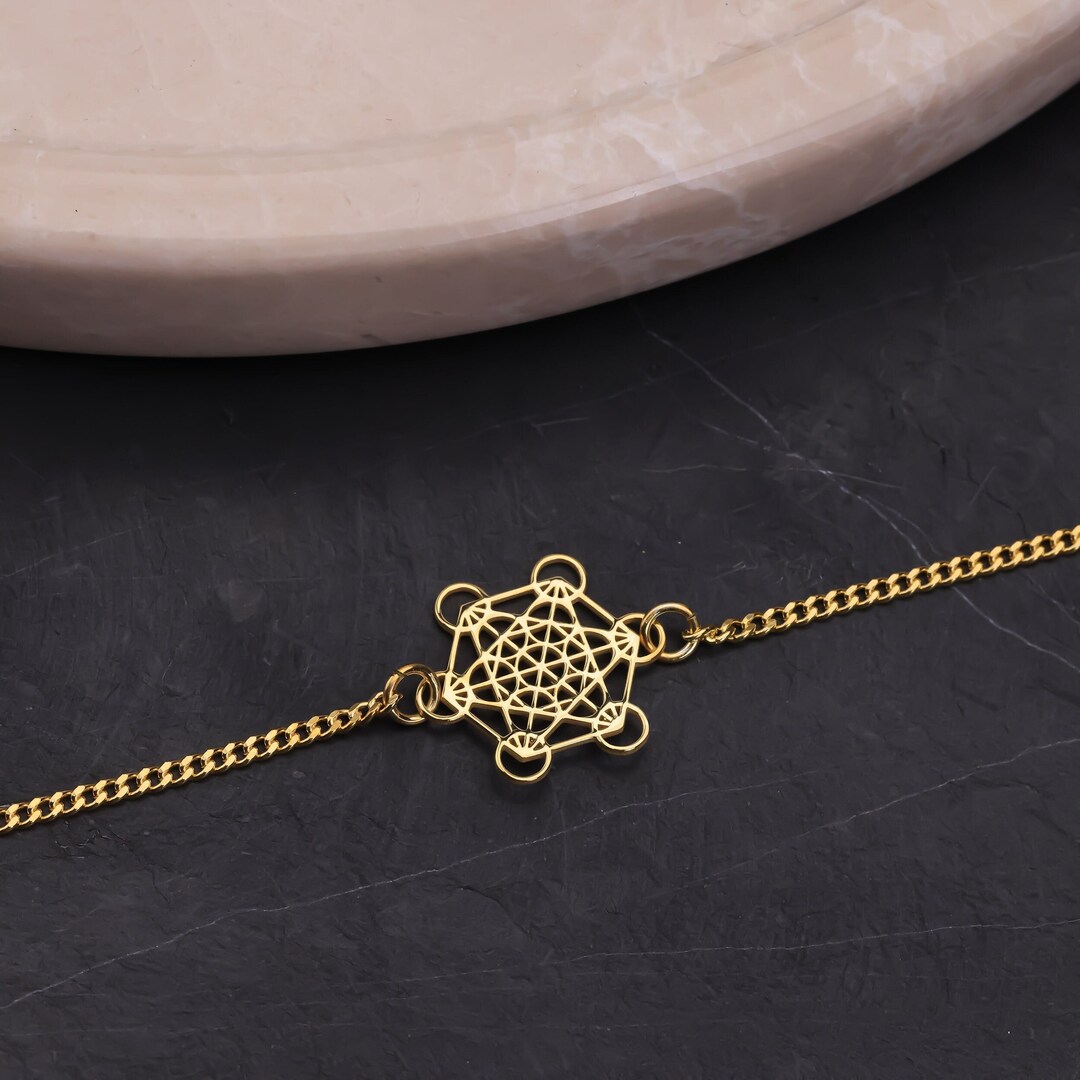 Metatron Bracelet Silver Metatron Cube Bracelet for Women Custom ...