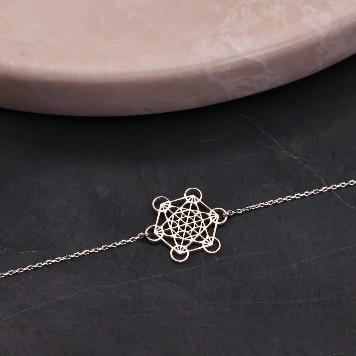 Metatron Bracelet Silver Metatron Cube Bracelet for Women Custom ...