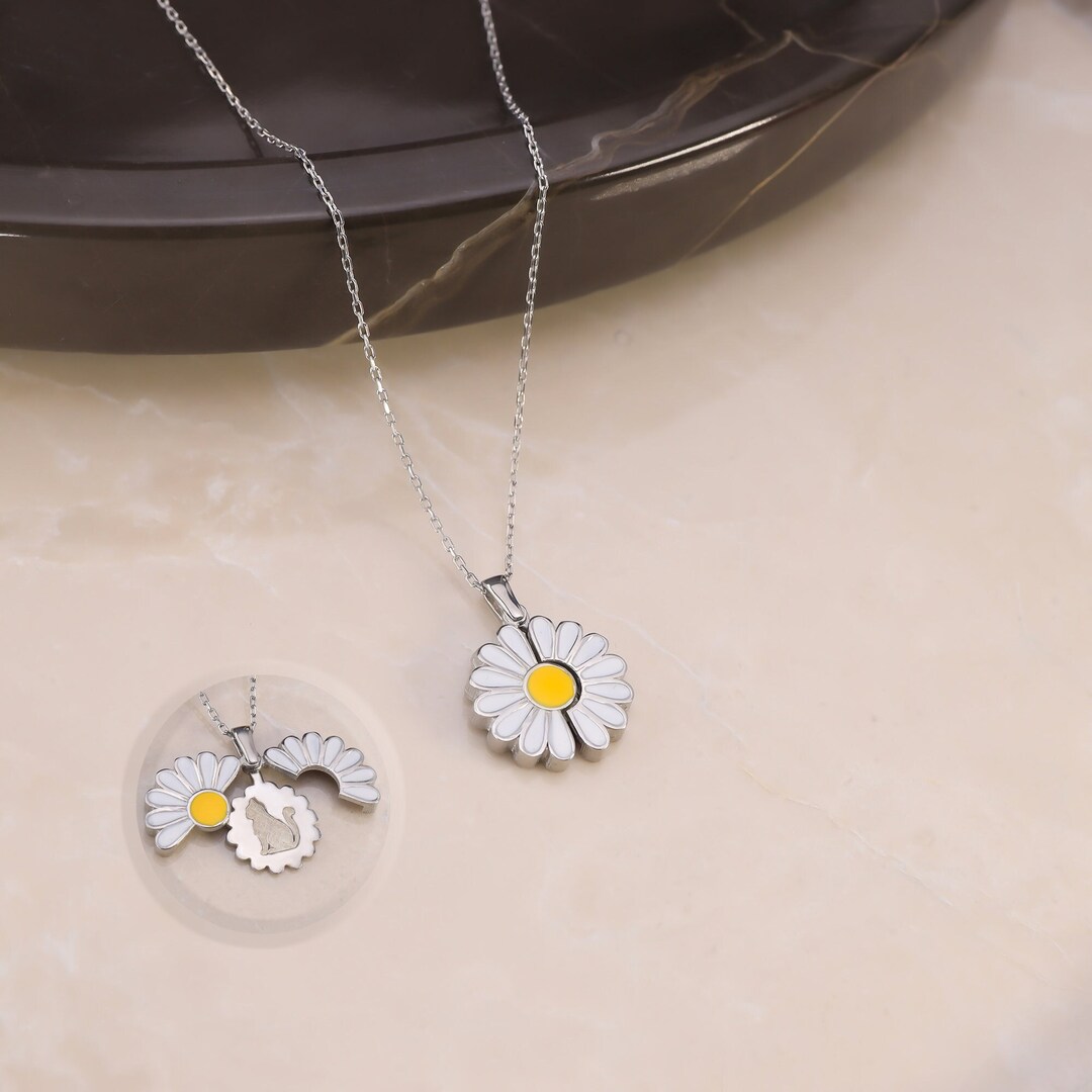 Personalized Daisy Name Necklace Custom Daisy 925K Silver - Etsy
