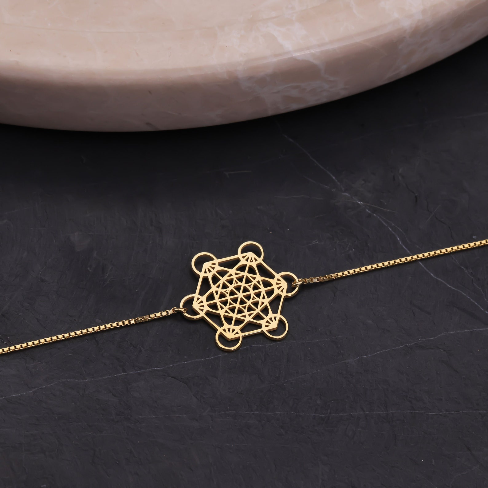 Metatron Bracelet Silver Metatron Cube Bracelet for Women Custom ...