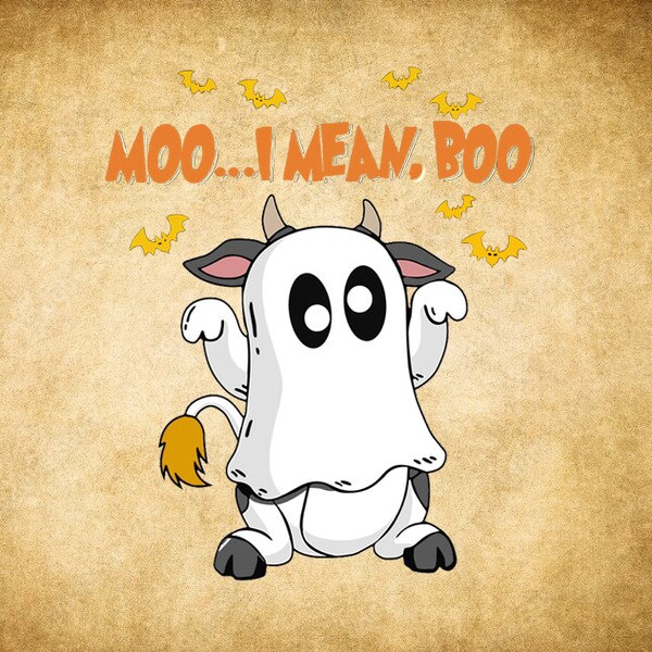Boo I Mean Moo Svg - Etsy