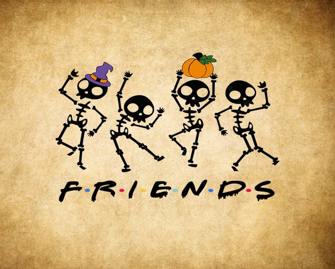 Friends Dancing Skeletons Svg Skeleton Halloween SVG Friend - Etsy