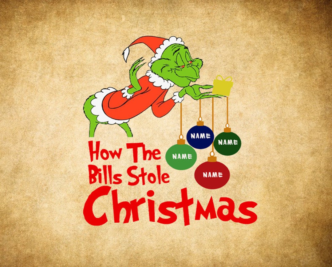 Custom Name Christmas Svg How The Bills Stole Christmas Svg Grinch