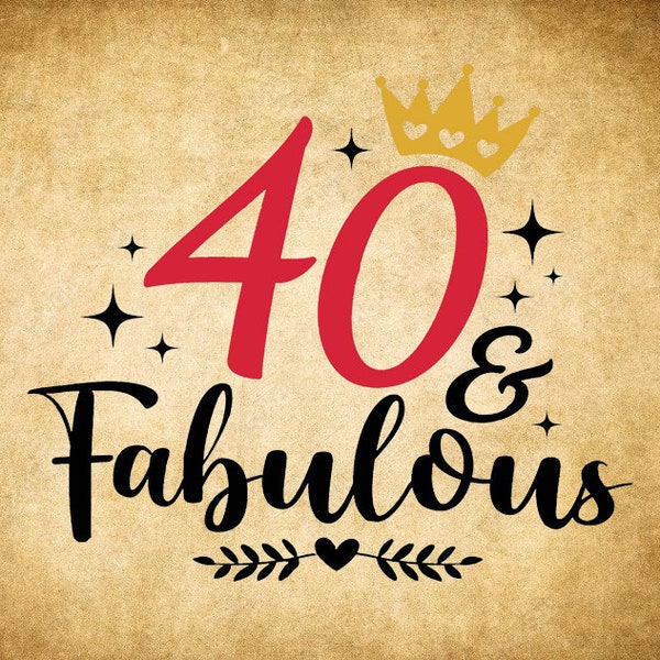 Forty and Fabulous Png - Etsy