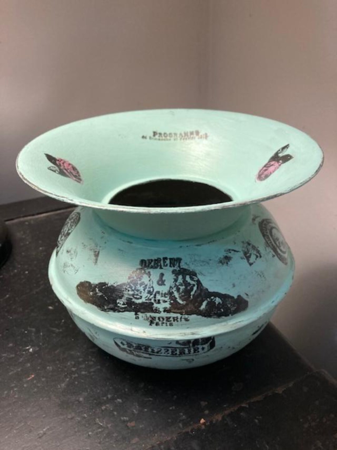 Painted Vintage Spittoon Decor - Etsy
