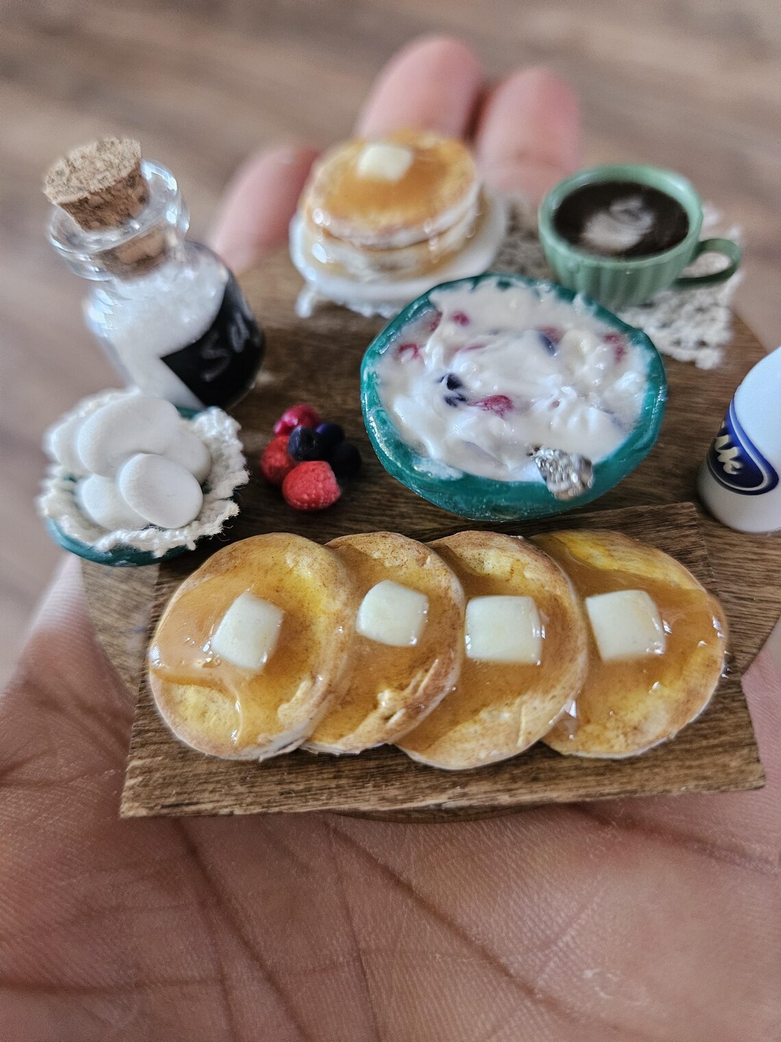 Polymer Clay Pancake Breakfast Magnet/clay Minatures/miniature Food ...