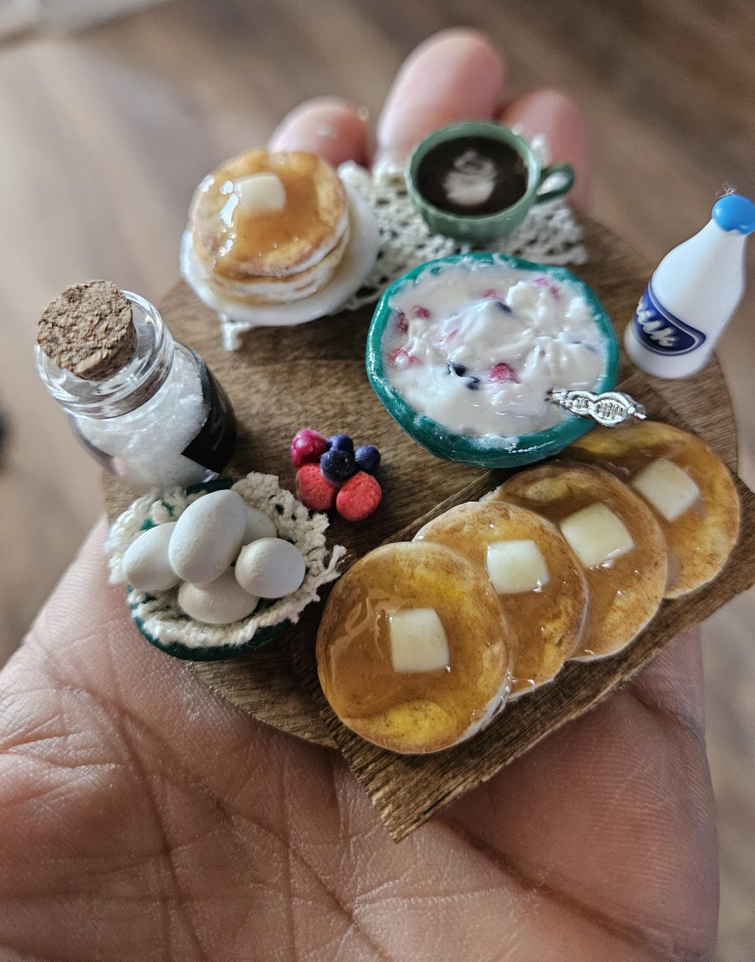 Polymer Clay Pancake Breakfast Magnet/clay Minatures/miniature Food ...
