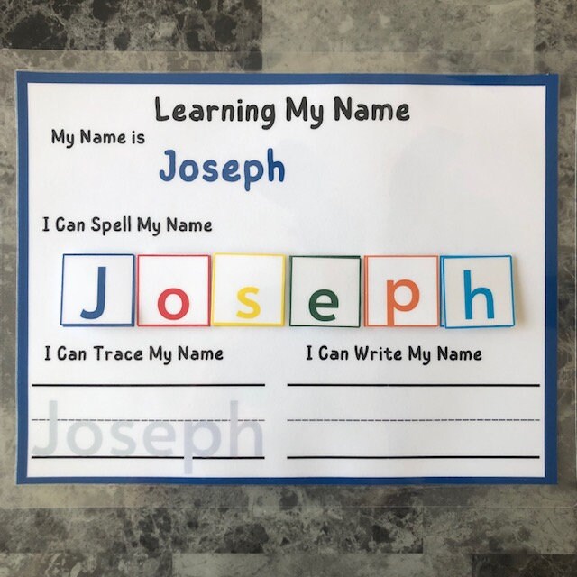 Practice Learning Your Name, Learn to Spell, Write Name, Dry Erase Mat ...