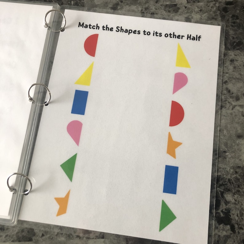 Learning Shapes, Preschool, Pre-k Learning, Dry Erase Book - Etsy
