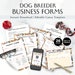 Dog Breeder Paperwork, Puppy Pack Forms, Editable Canva Templates, Dog ...
