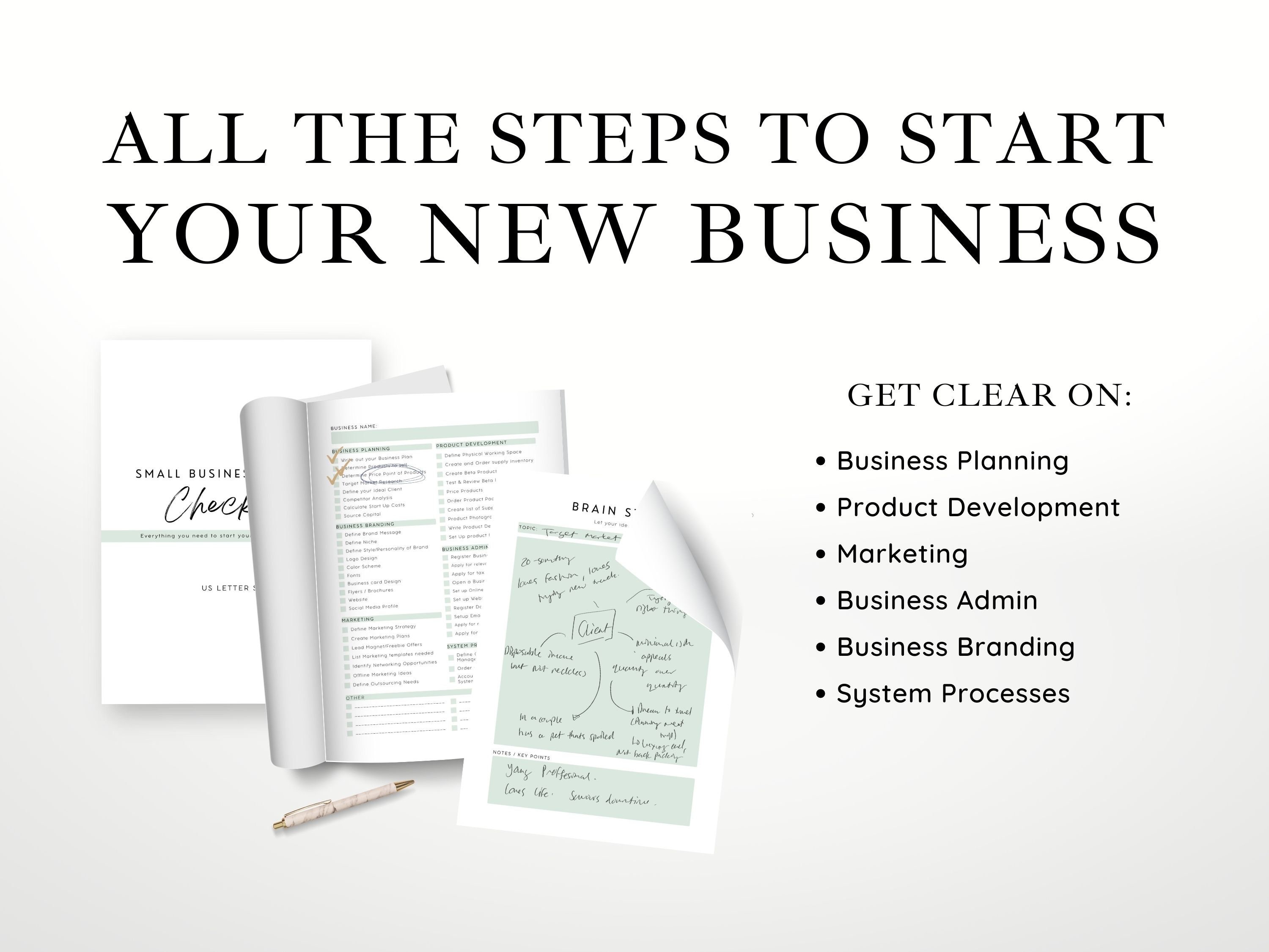 Business Start-up Checklist, Small Business Checklist, Editable ...
